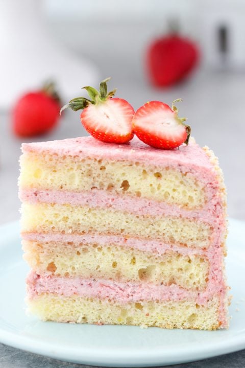 Strawberry Mousse Cake - Olga's Flavor Factory