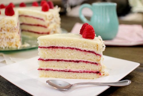 Coconut Raspberry Cake - Olga's Flavor Factory