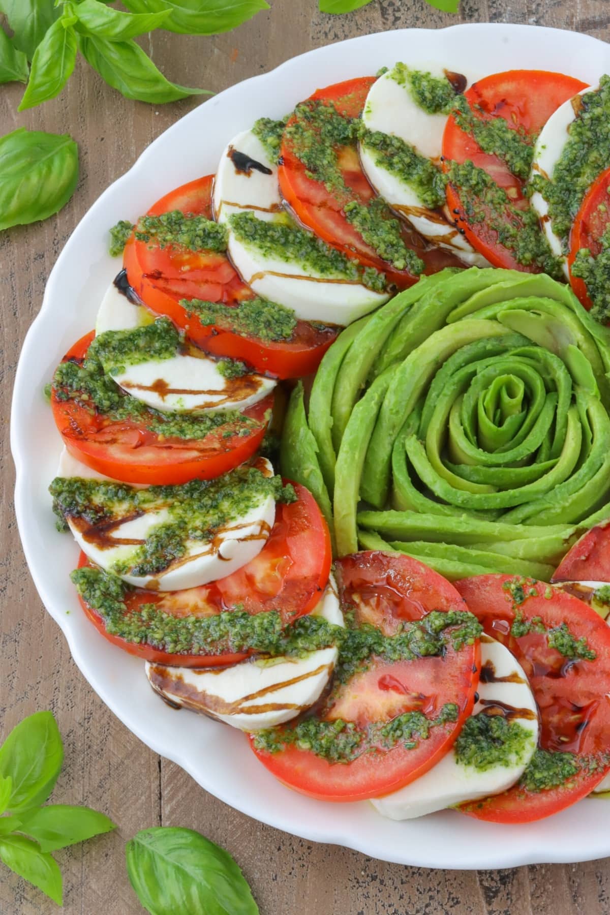 Tomato Caprese With Burrata and Pesto - Olga's Flavor Factory
